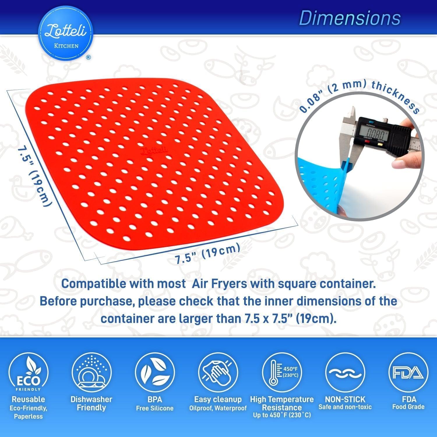 Reusable Silicone Square Liners with Magnetic Cheat Sheet – Lotteli Inc.